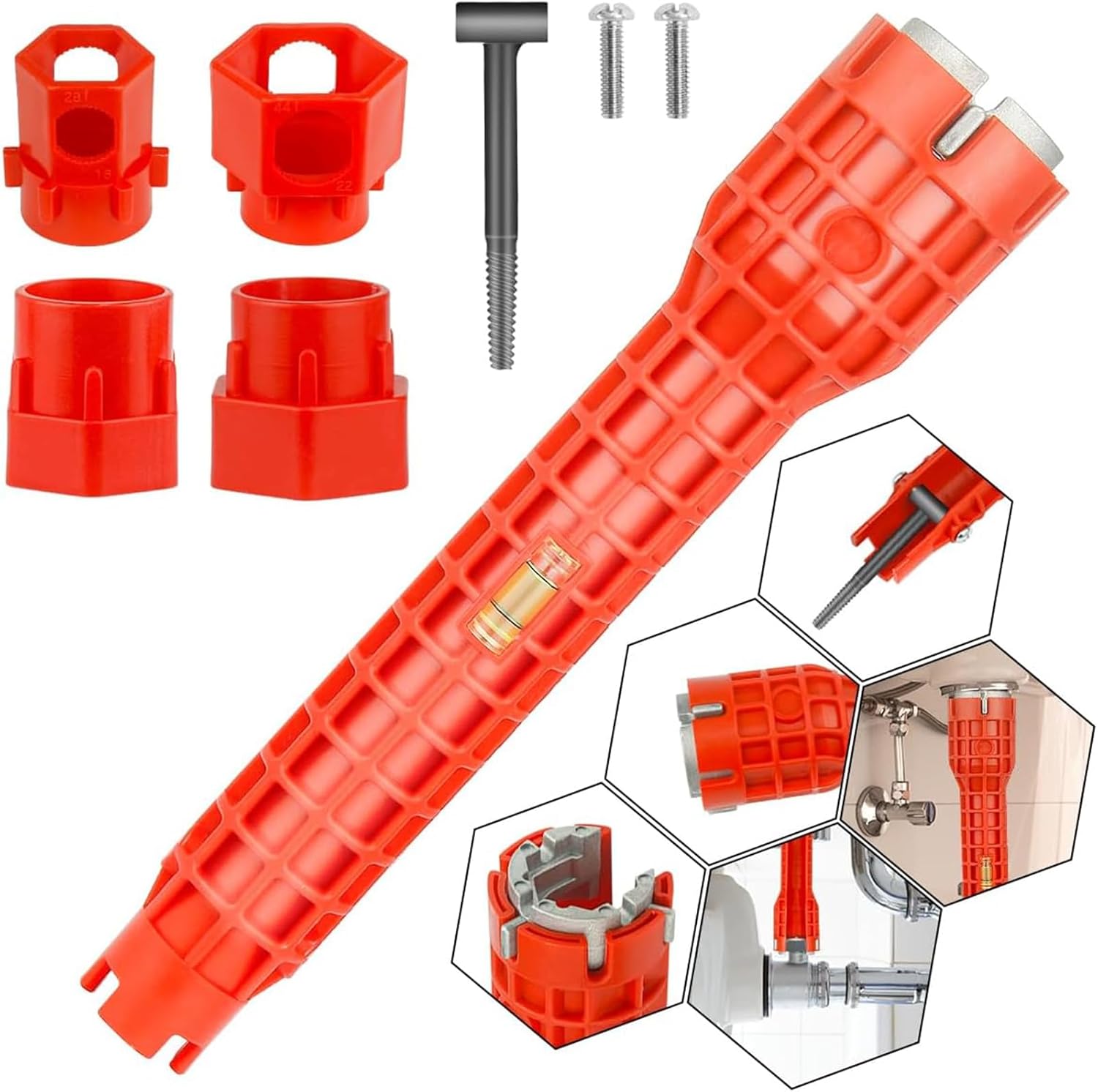 KSVFTB 14 in 1 Tap Spanner, Basin Wrench, Tap Spanner Set with ...