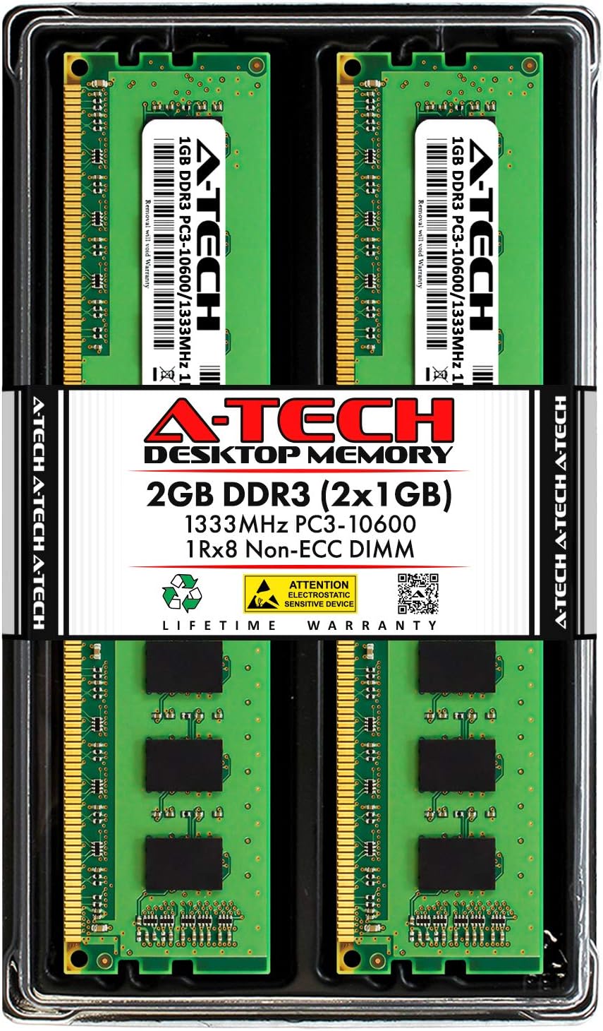 A-Tech 4GB DDR3 1066MHz PC3-8500 Desktop RAM Module | Non-ECC ...