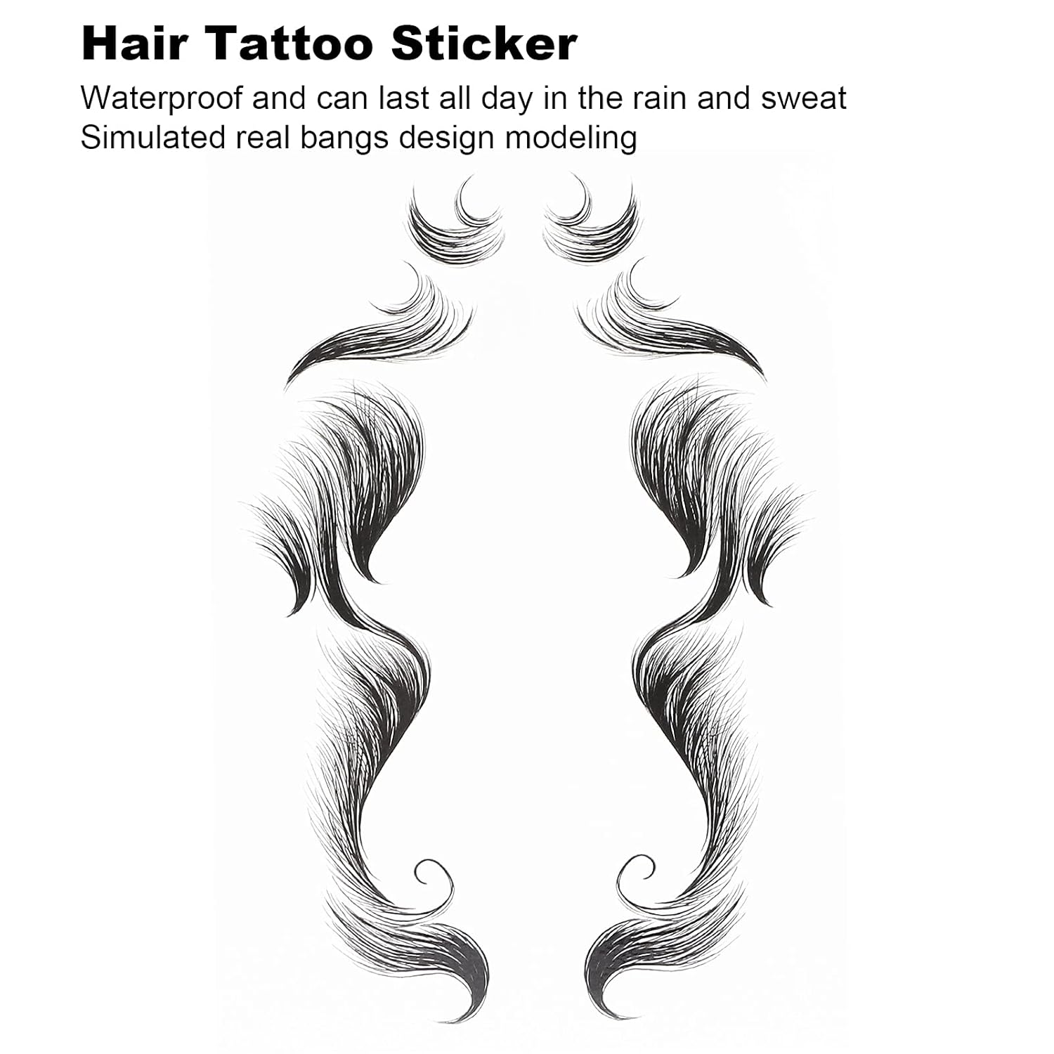 Calcomanías de tatuaje para bordes de cabello, tatuajes temporales de ...