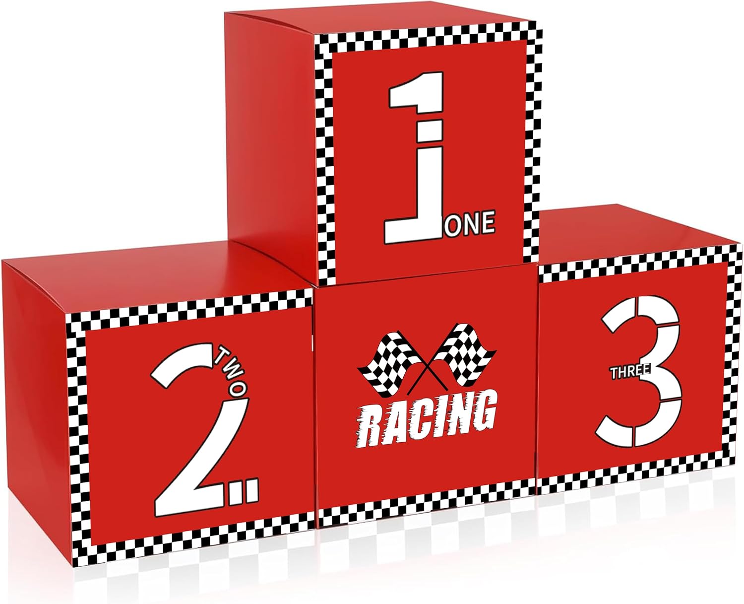 Amazon.com: PEMOTYST 4 PCS Large Race Car Party Boxes, Racing Themed ...