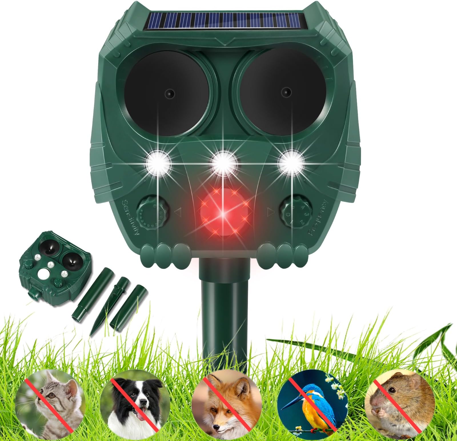 Cat Repellent, Garden Cat Deterrents, Ultrasonic Animal Repellent, USB ...