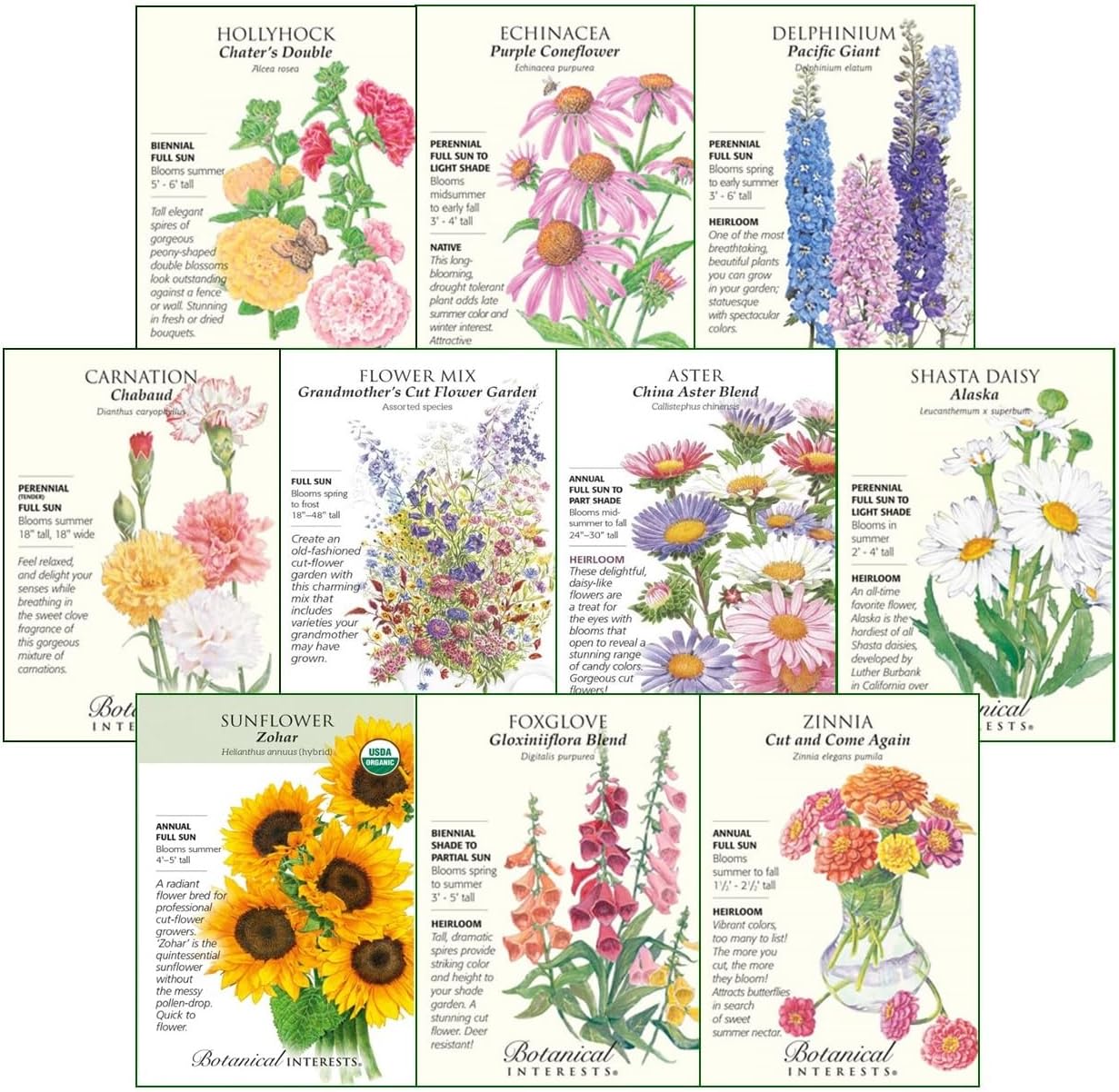 Amazon.com : Botanical Interests "Poppy Profusion" Flower Seed ...