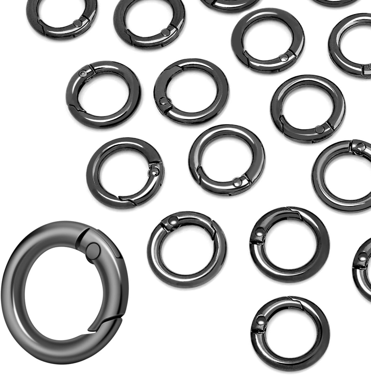 Amazon.com: 16 Pack Small Spring O Ring, Metal Key Ring Hook Small ...