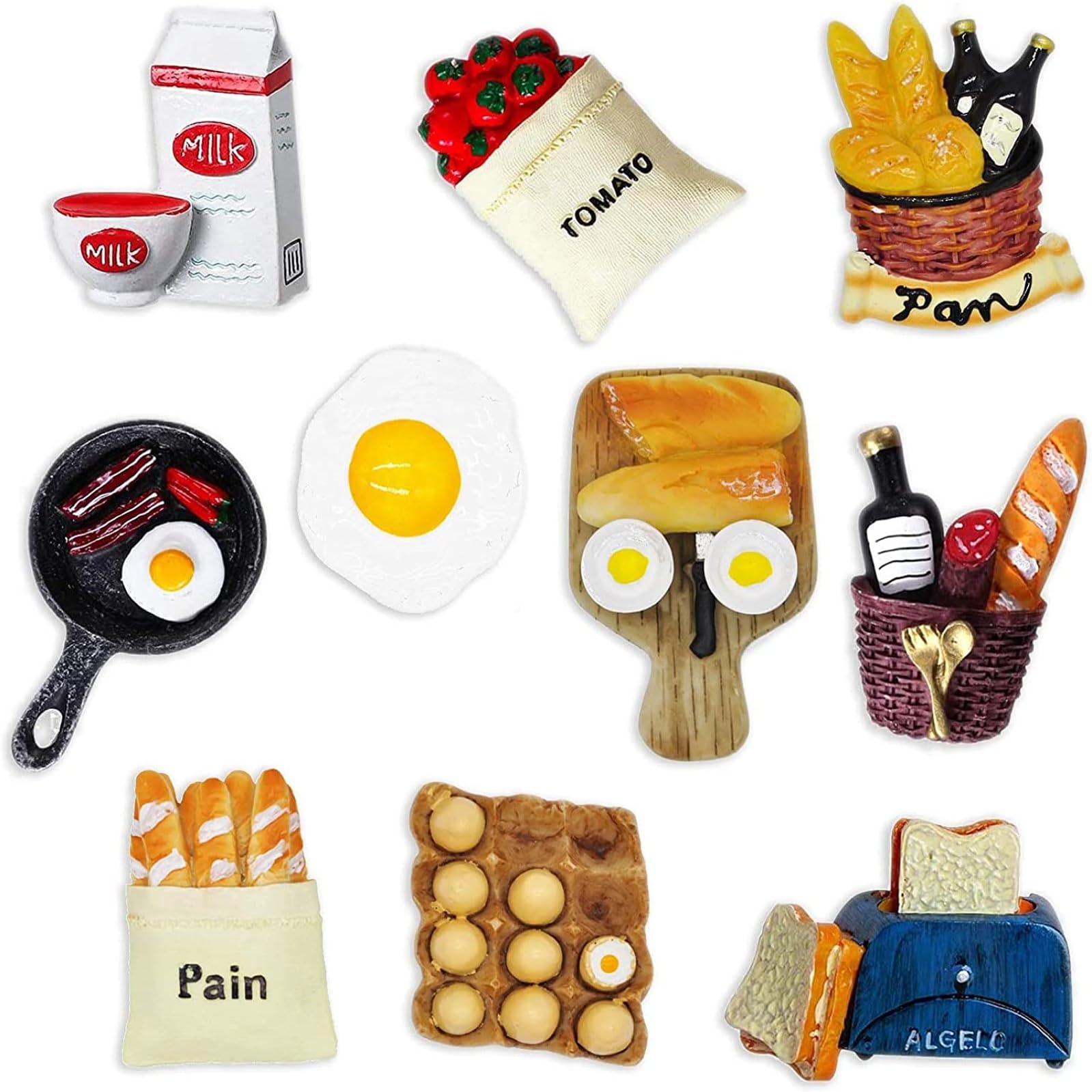 Amazon.com: Collections Etc Unique Wooden Coffee Magnets - Set of 6 ...