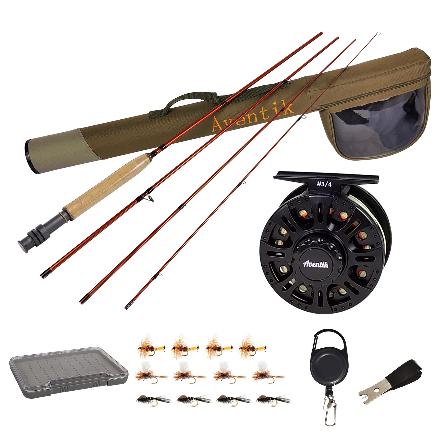 Aventik Extreme Fly Fishing Combo Kit 0/1/2/3/4/5/6 Weight Starter Fly ...