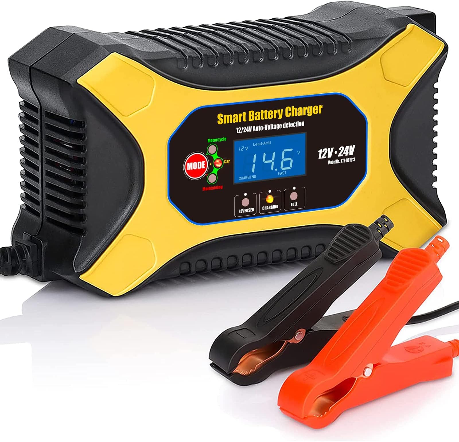 Amazon.com: 2/10/40/200A 6/12v Automatic Battery Charger On Wheels with ...