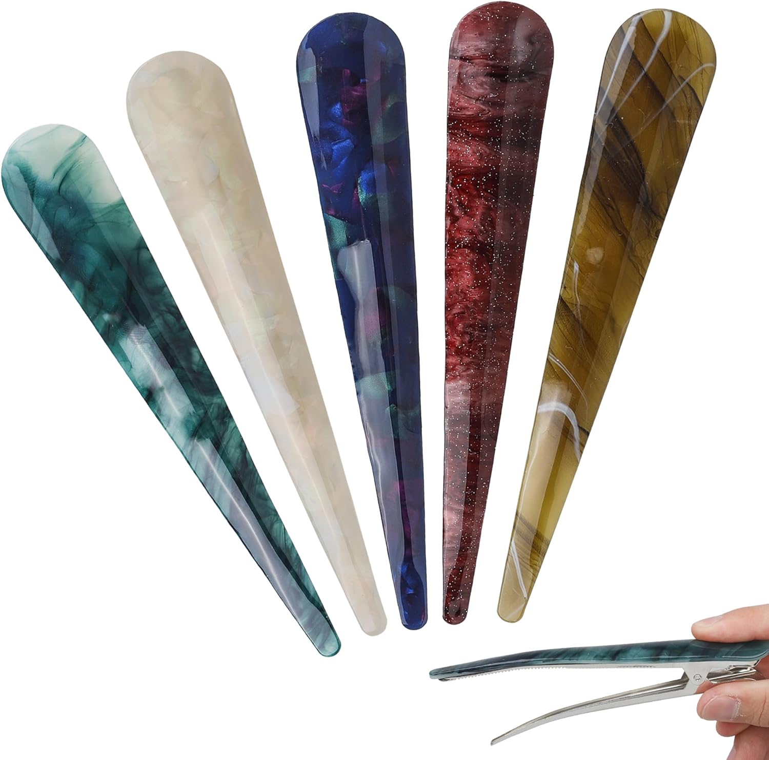 YEYIT Duck Teeth Bows Hair Clips 5 Pcs Beak Clips for Hair Beak ...