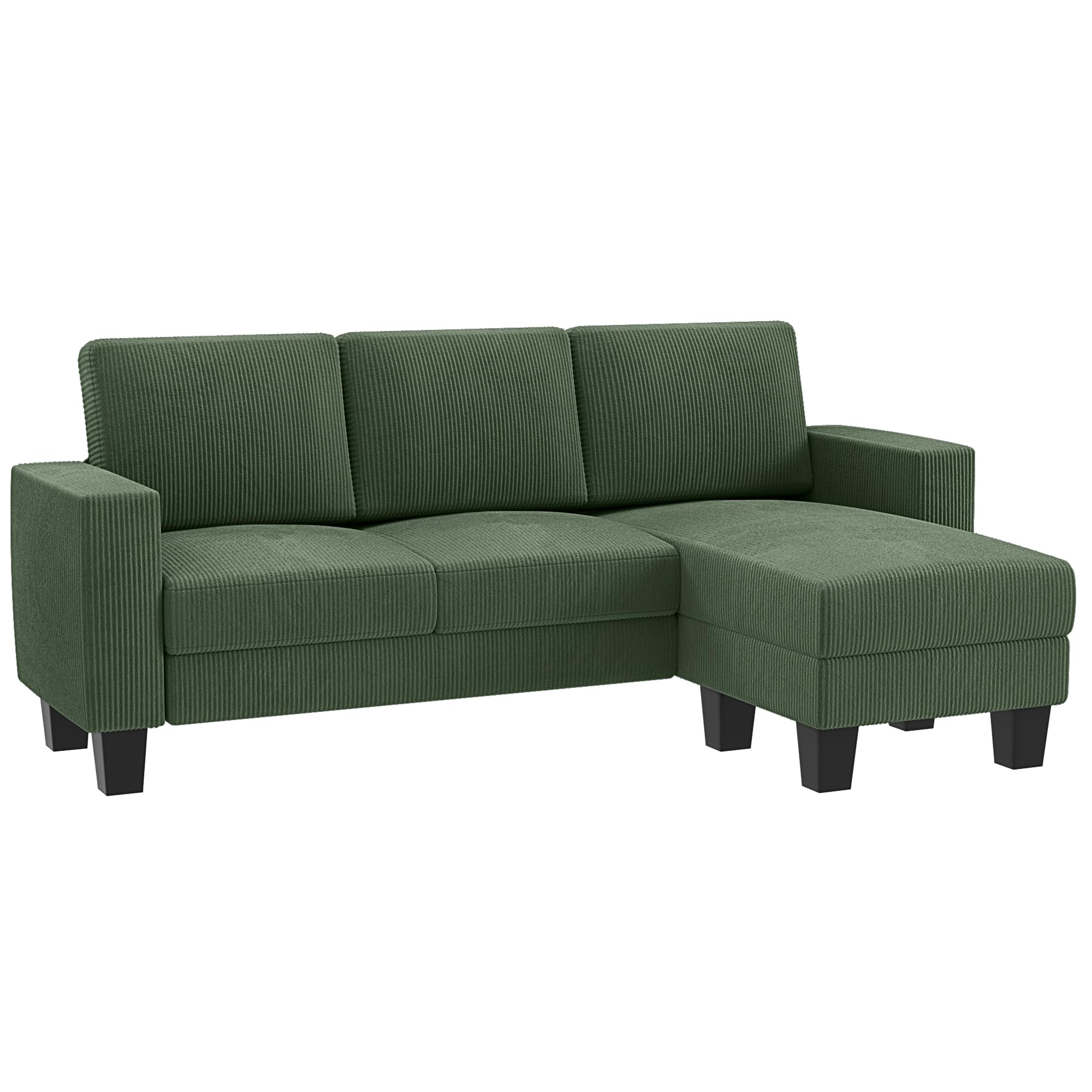 Snapklik.com : VICTONE Sectional Sofa Couch, 3 Seat L-Shaped Small Sofa
