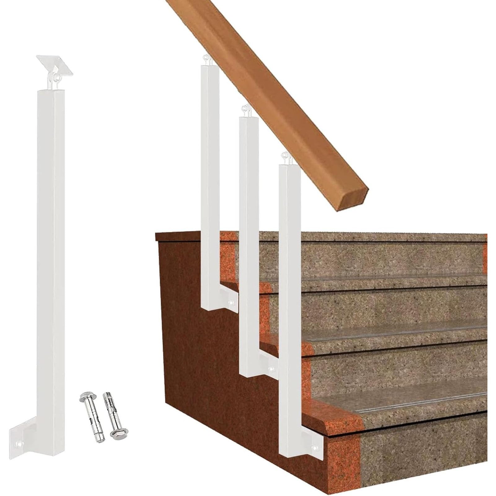 Amazon.com: Side Mount Stair Balusters Post Kit, Metal Hand Railing ...