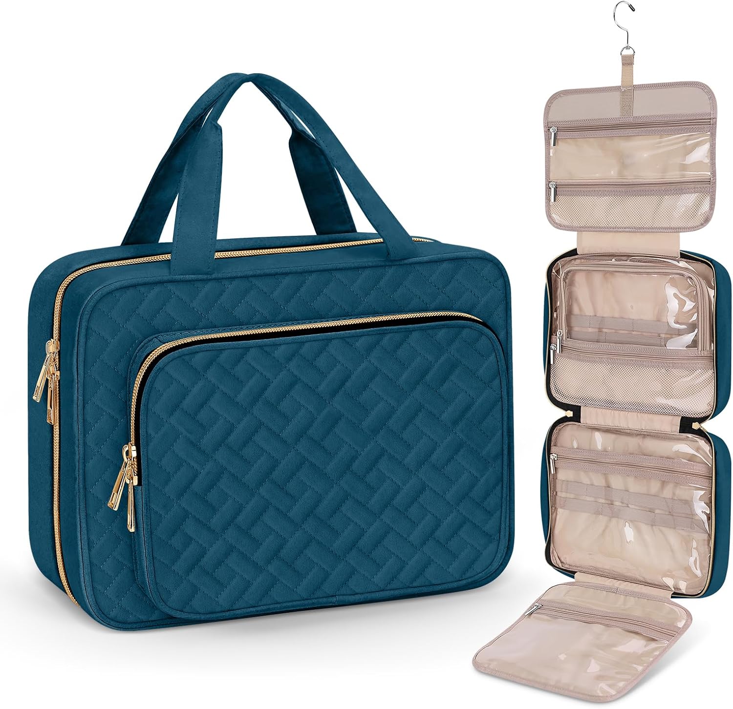 Wedama Toiletry Bag for Women, Large Cosmetic Travel Bag, Hanging ...