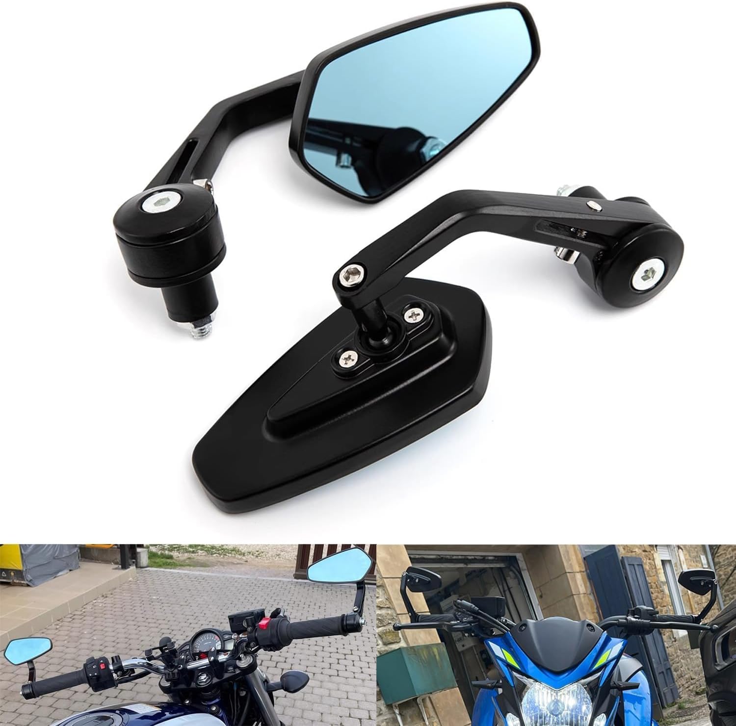 Modified Motorcycle Rearview Mirror Wind Wing, 2pcs Adjustable Rotating ...
