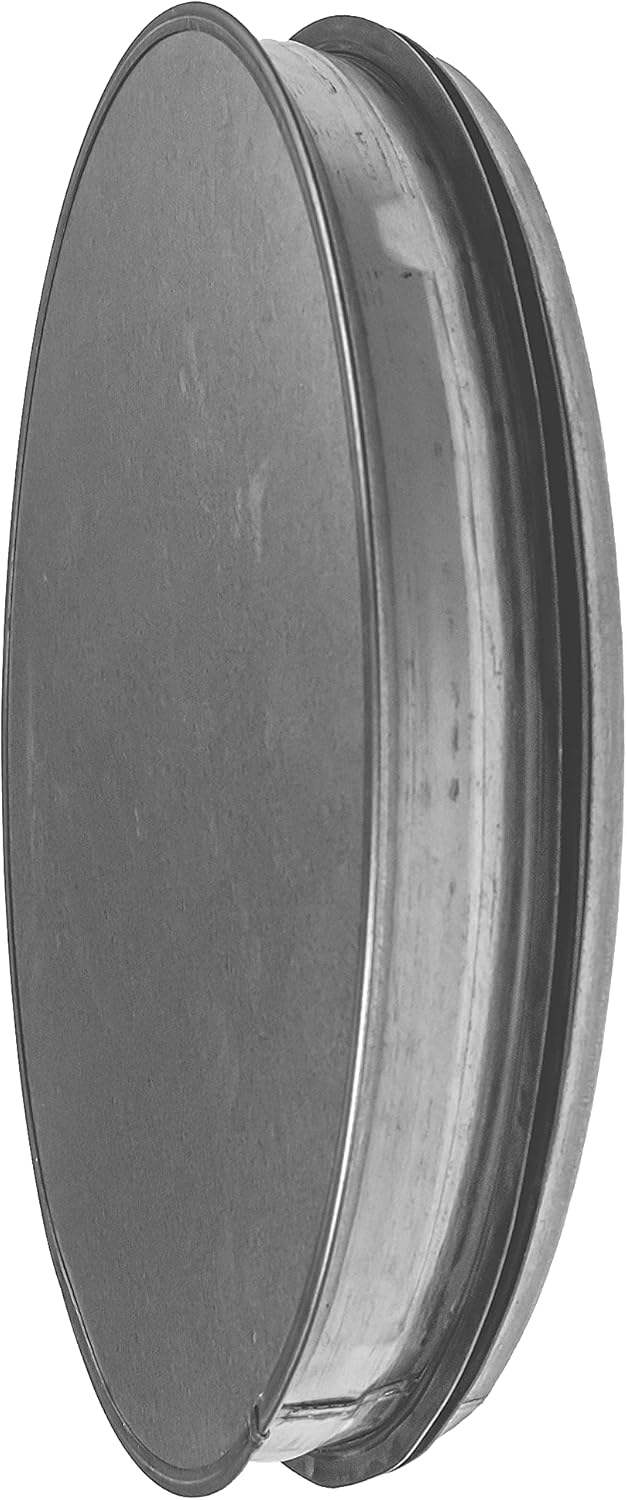 HVAC OV Galvanized Metal Duct End Cap - 10 Inch with Rubber Gasket for ...