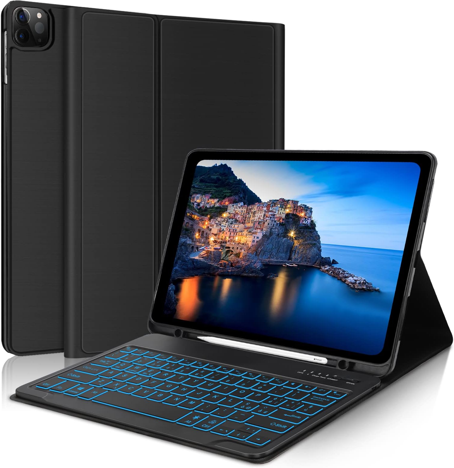 Earto Custodia con Tastiera iPad Pro 12,9, 3 Zone 7 Colori ...