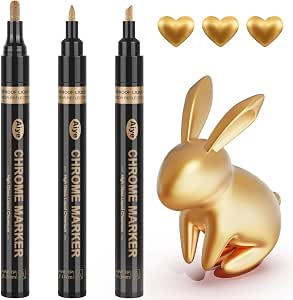 Haoyond Metallic Chrome Markers - 3Pcs Copper Multiple Nibs High Gloss ...