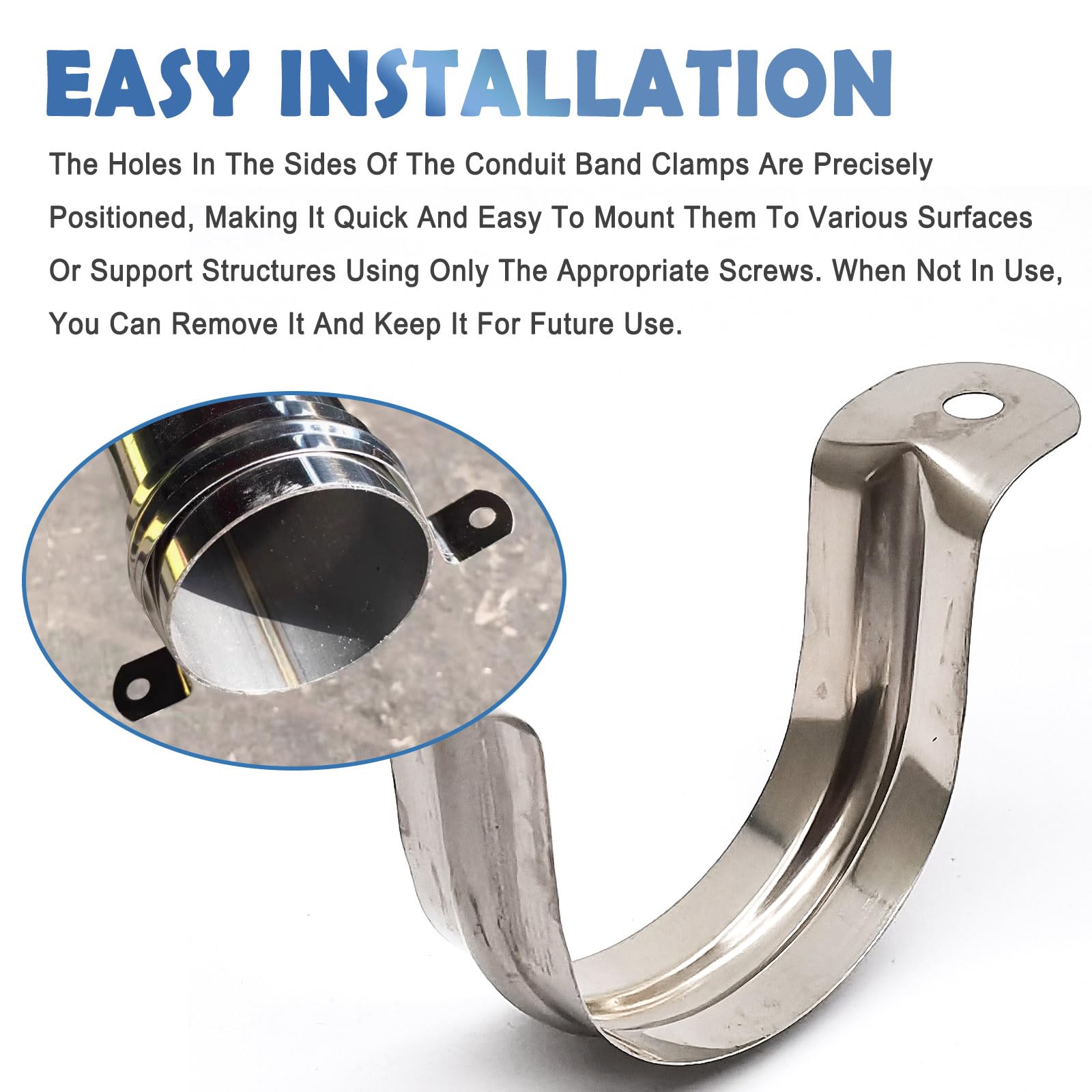 Snapklik.com : 2Inch U Bracket Tube Clip Pipe Strap Clamp Stainless ...
