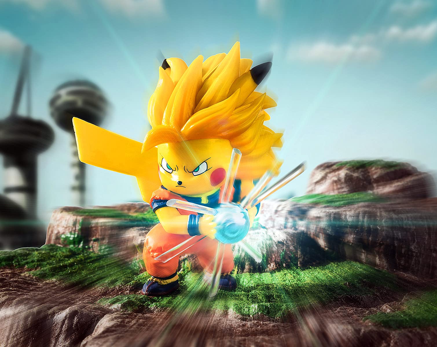 DBZ Action Figure Pikachu Cosplay Goku Figure GK Super...B098PTLCVV ...