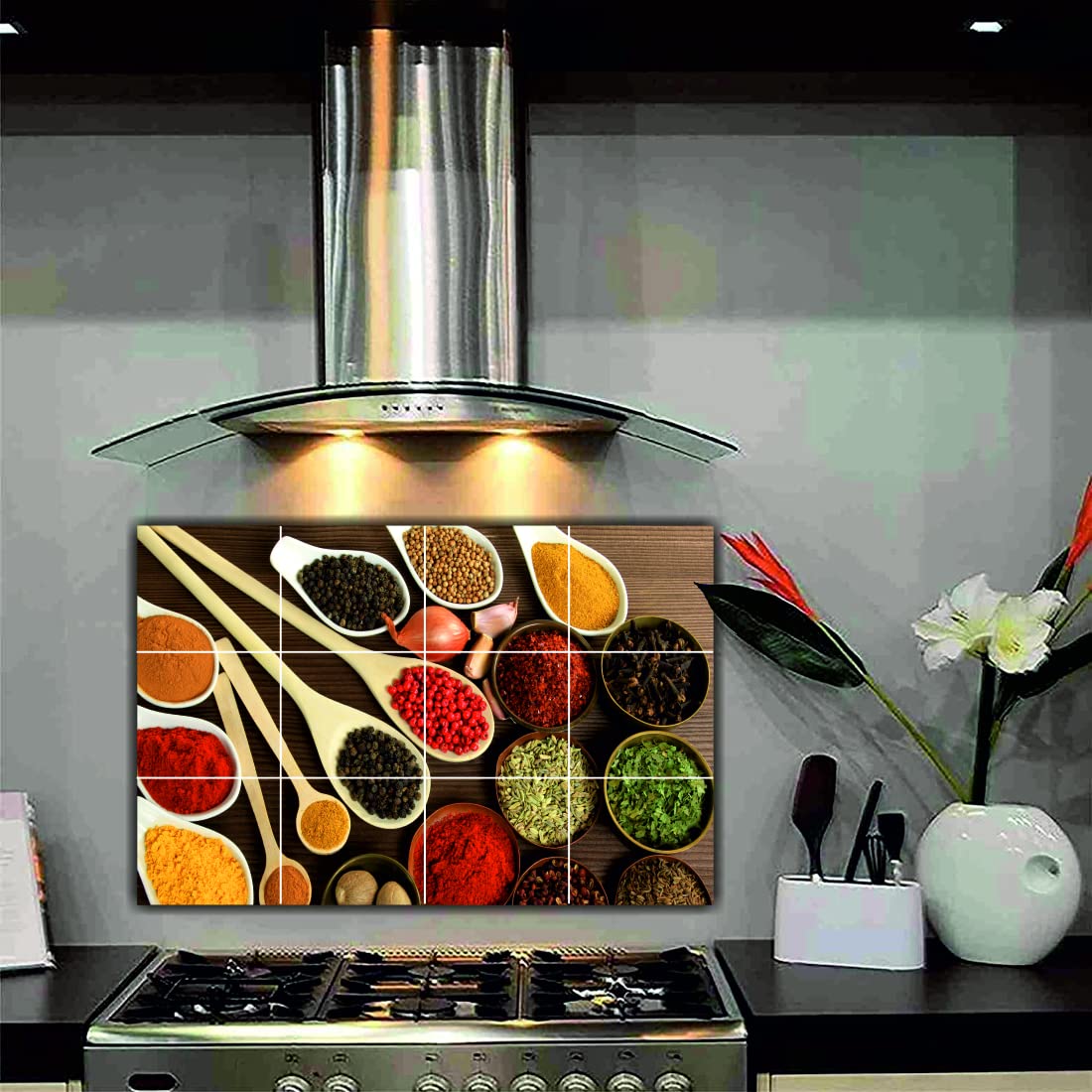 Decals Creation Kitchen Wall Sticker (Multicolor, Size - 50 Cm X 68 Cm ...