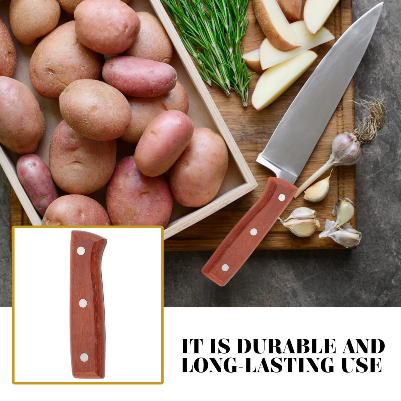 Snapklik.com : UPKOCH 1 Set Kitchen Knife Replacement Handle Wooden ...