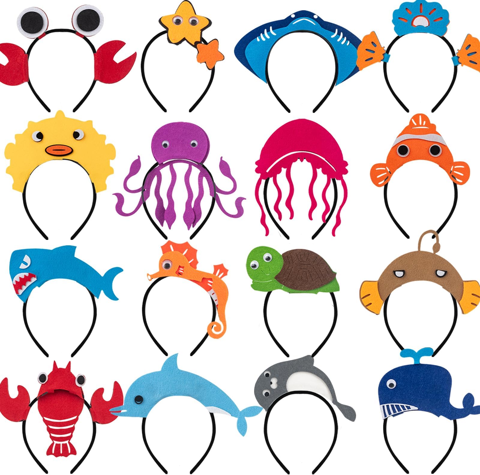 Amazon.com : GAFATORY 6Pcs Mermaid Headbands for Girls Fish Tail Hair ...