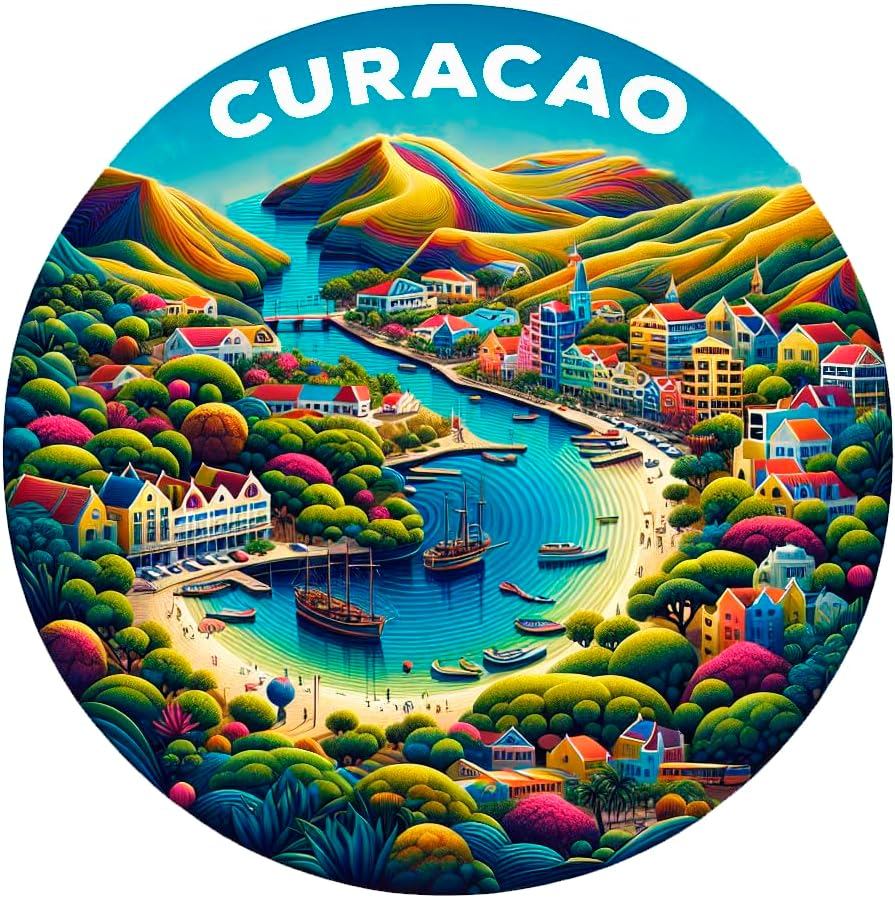 Amazon.com: Curacao Souvenir Die Cut Decorative Flat Magnet 2-Inch ...