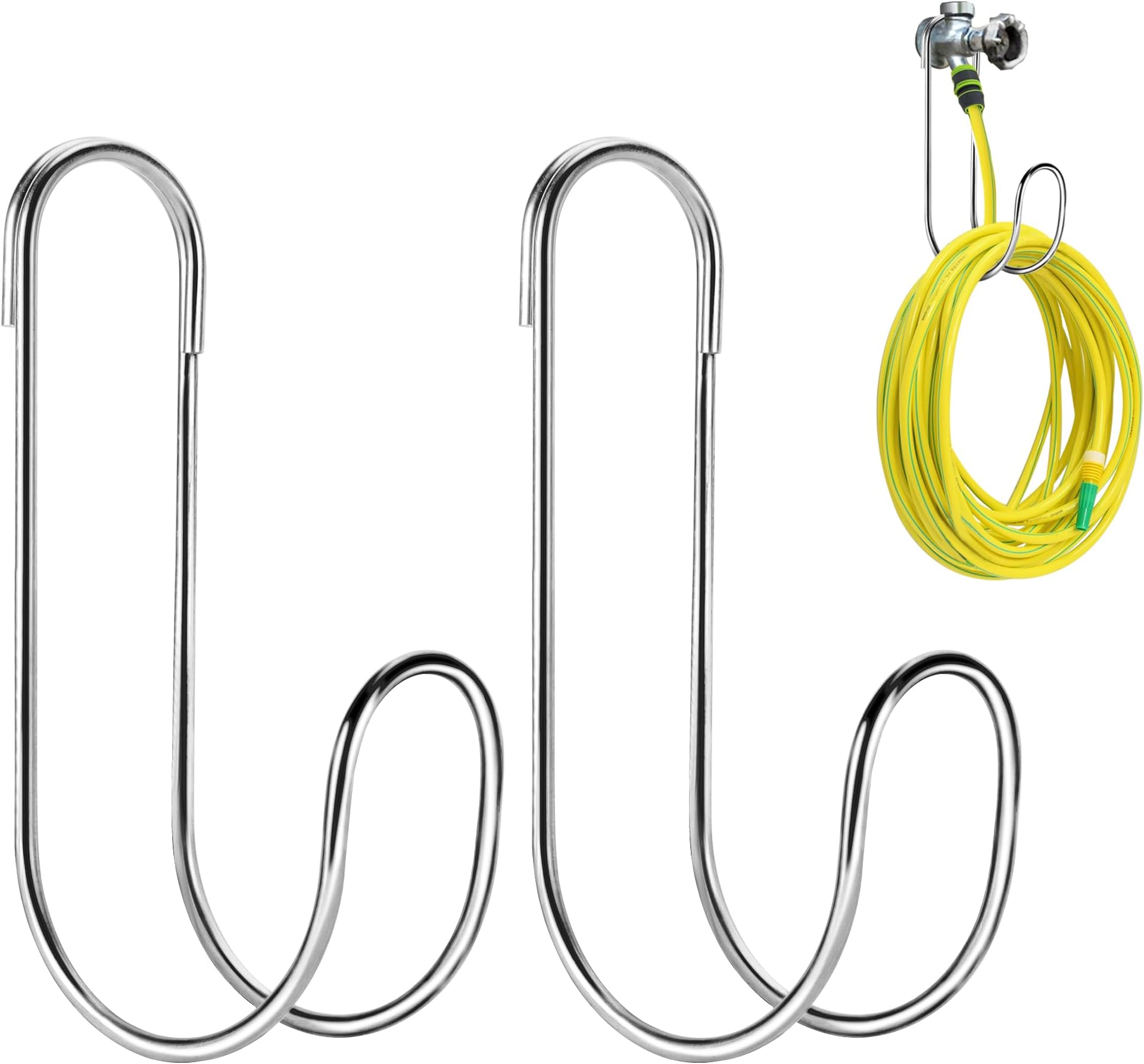 Amazon.com : Adnee 2 Pcs Flexible Garden Hose Storage Hook-Stainless ...