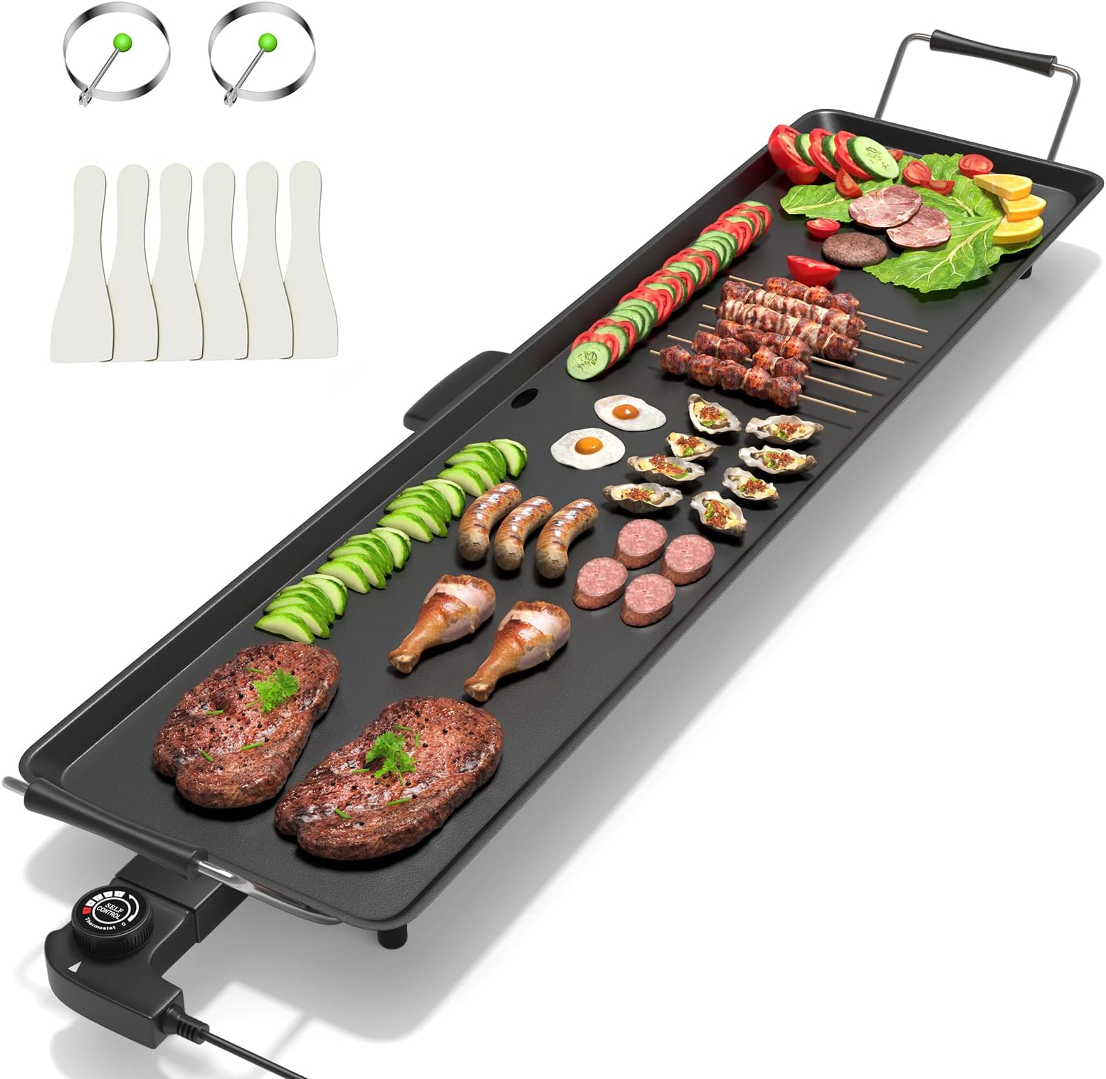 Amazon.com: COSTWAY 35" Electric Griddle Teppanyaki Grill, Nonstick ...