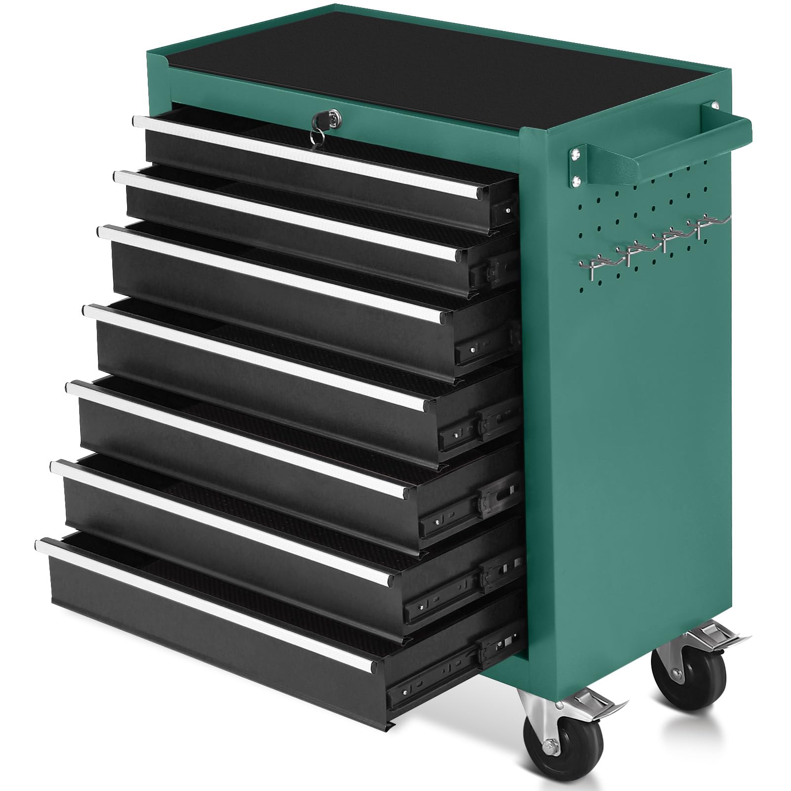 7 Drawer Rolling Tool Chest With Wheels Tool Cabinet On | Desertcart INDIA