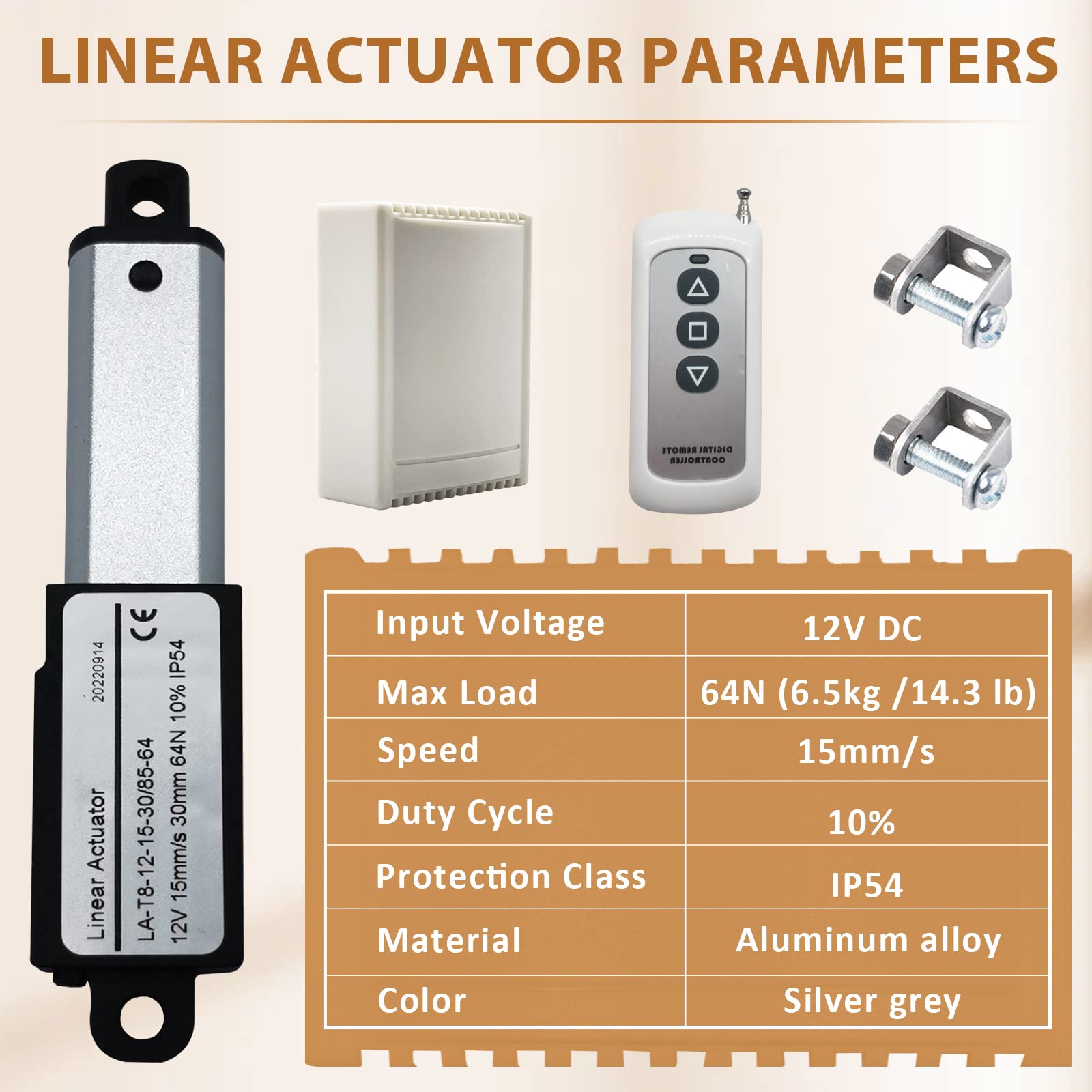 Snapklik.com : Mini Micro Linear-Actuator 1.2" Stroke - w/Remote ...