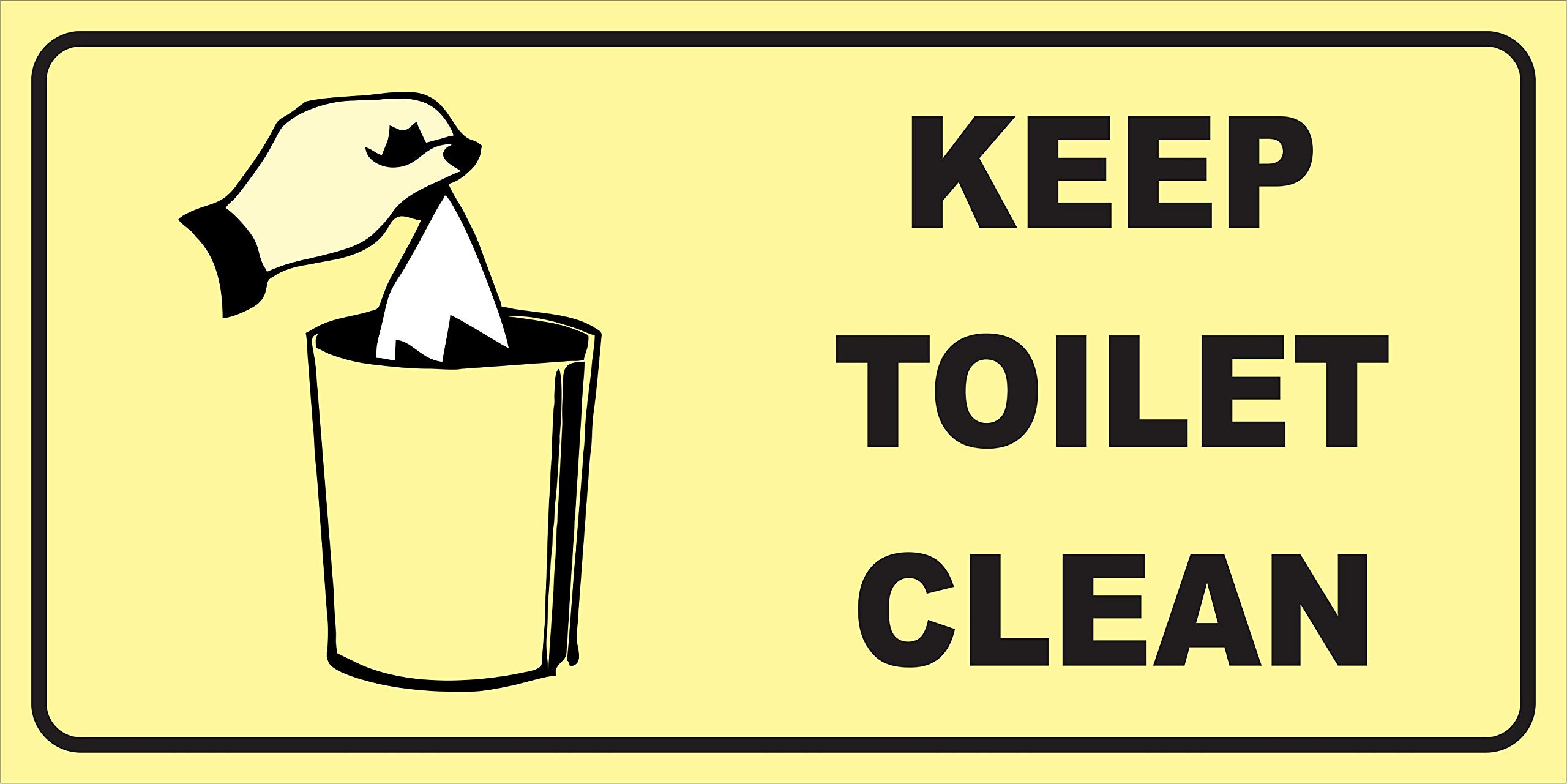 Arihant Signages Keep Toilet Clean Sign Board Pack Of 3 : Amazon.in ...