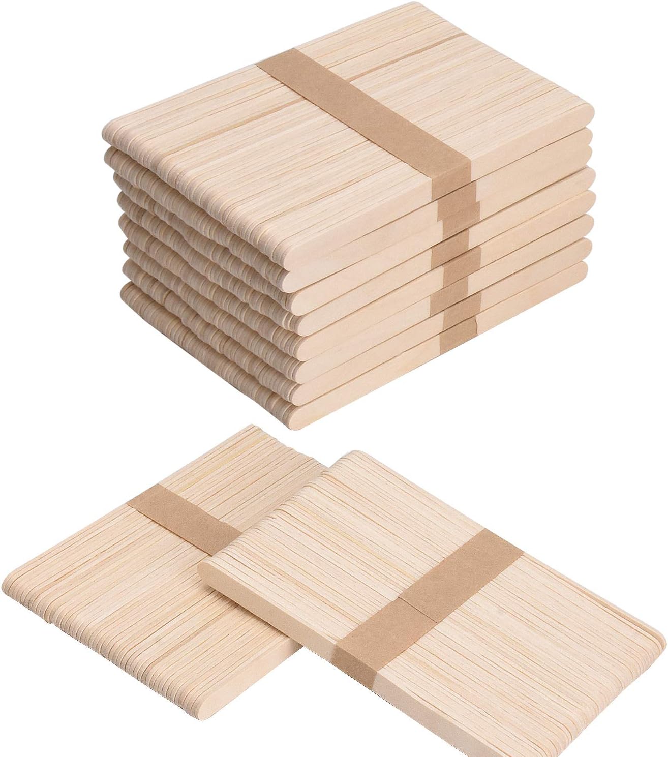 500pcs Wooden Popsicle Sticks for Crafts, Colored Sawtooth Smooth Jumbo ...