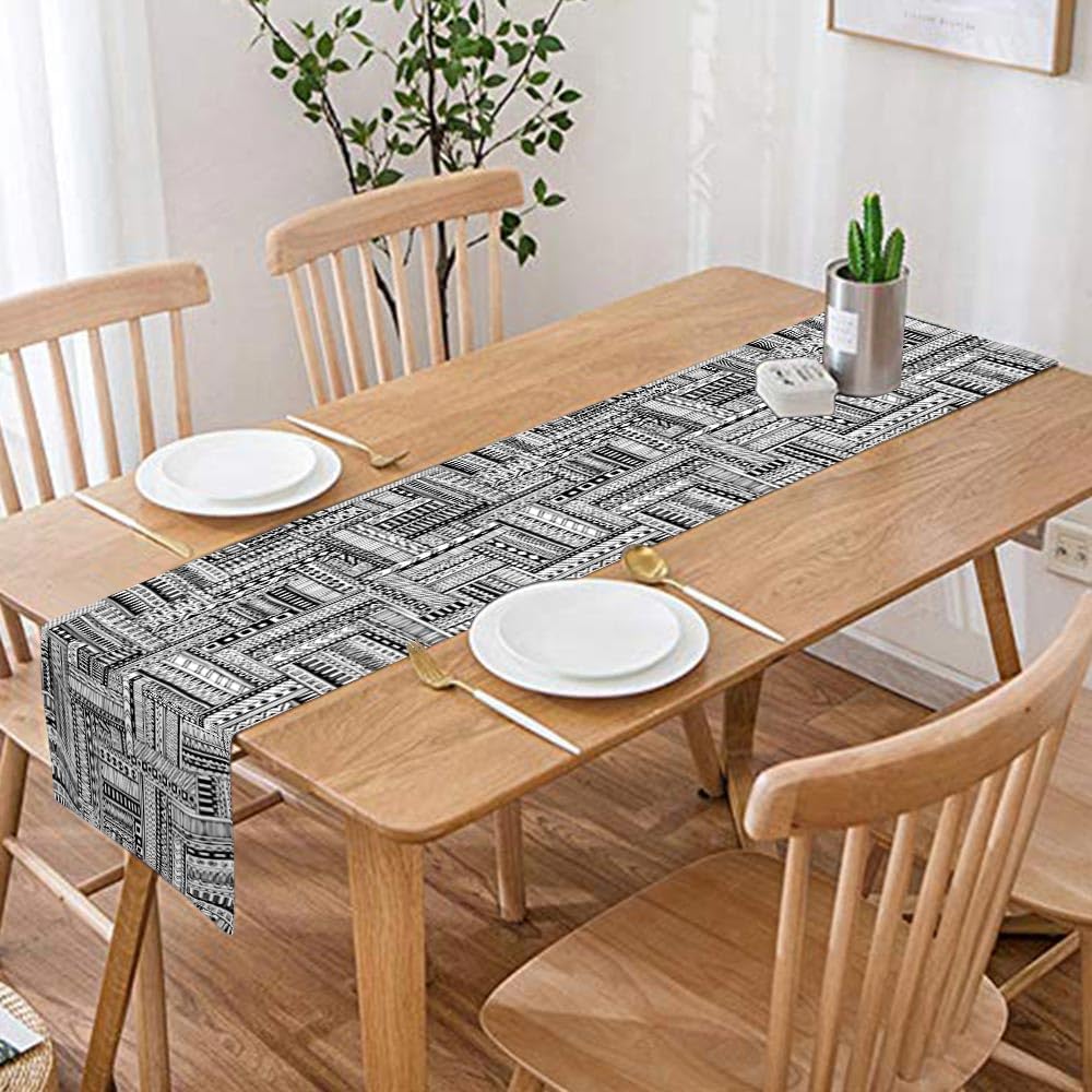 Amazon.com: Pamime Modern Farmhouse Table Runner Oriental Mandala ...