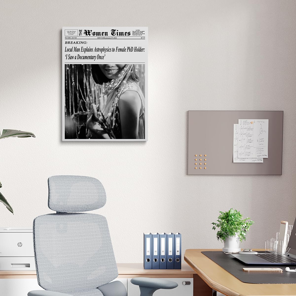 Create Your Own Poster Trendy Feminist Newspaper Wall Art Prints Of 6 ...