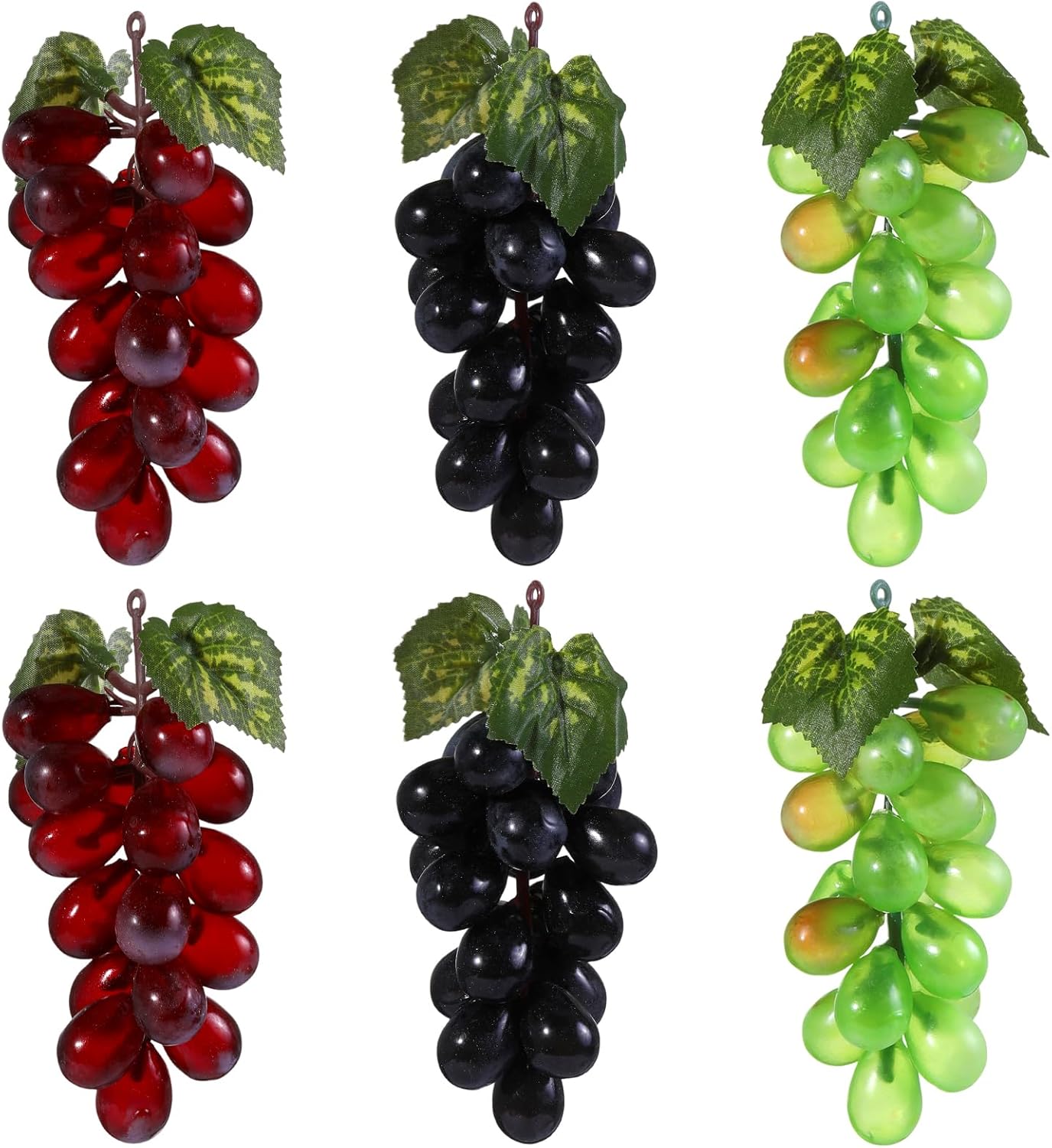 Amazon.com: EOPER 6 Bunches Artificial Grapes, Mini Lifelike Grape ...