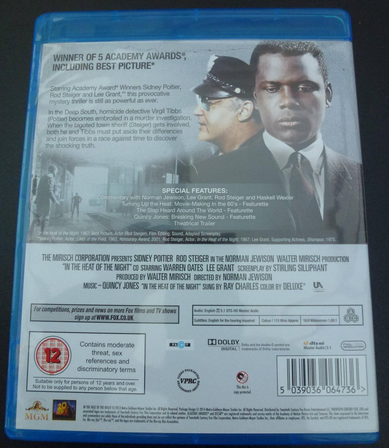 In the Heat of the Night [VHS] [1967] : Sidney Poitier, Rod Steiger ...