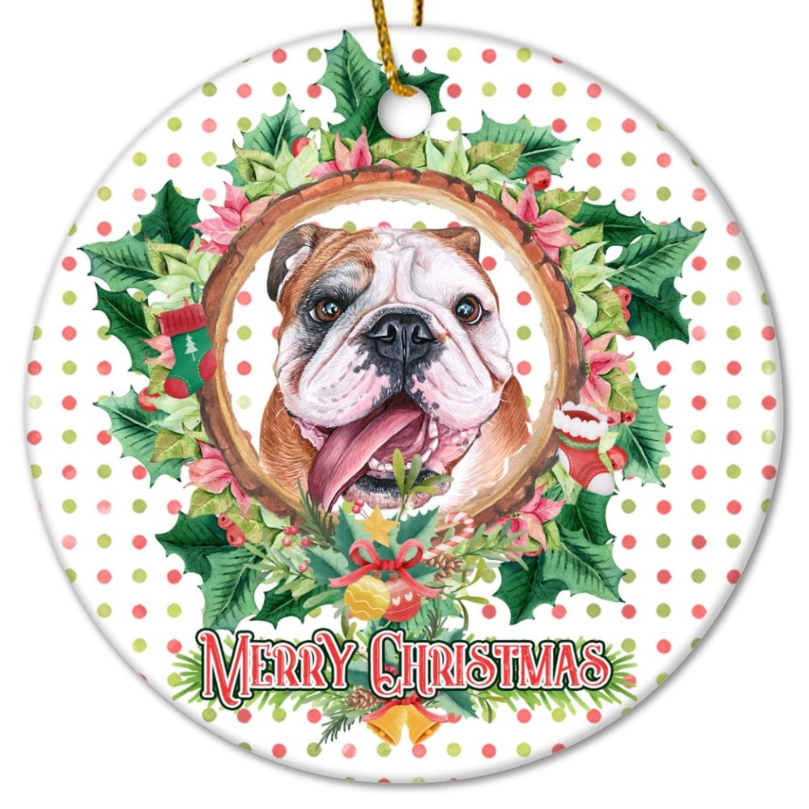 Feliz Navidad Bulldog Feliz Navidog Etsy