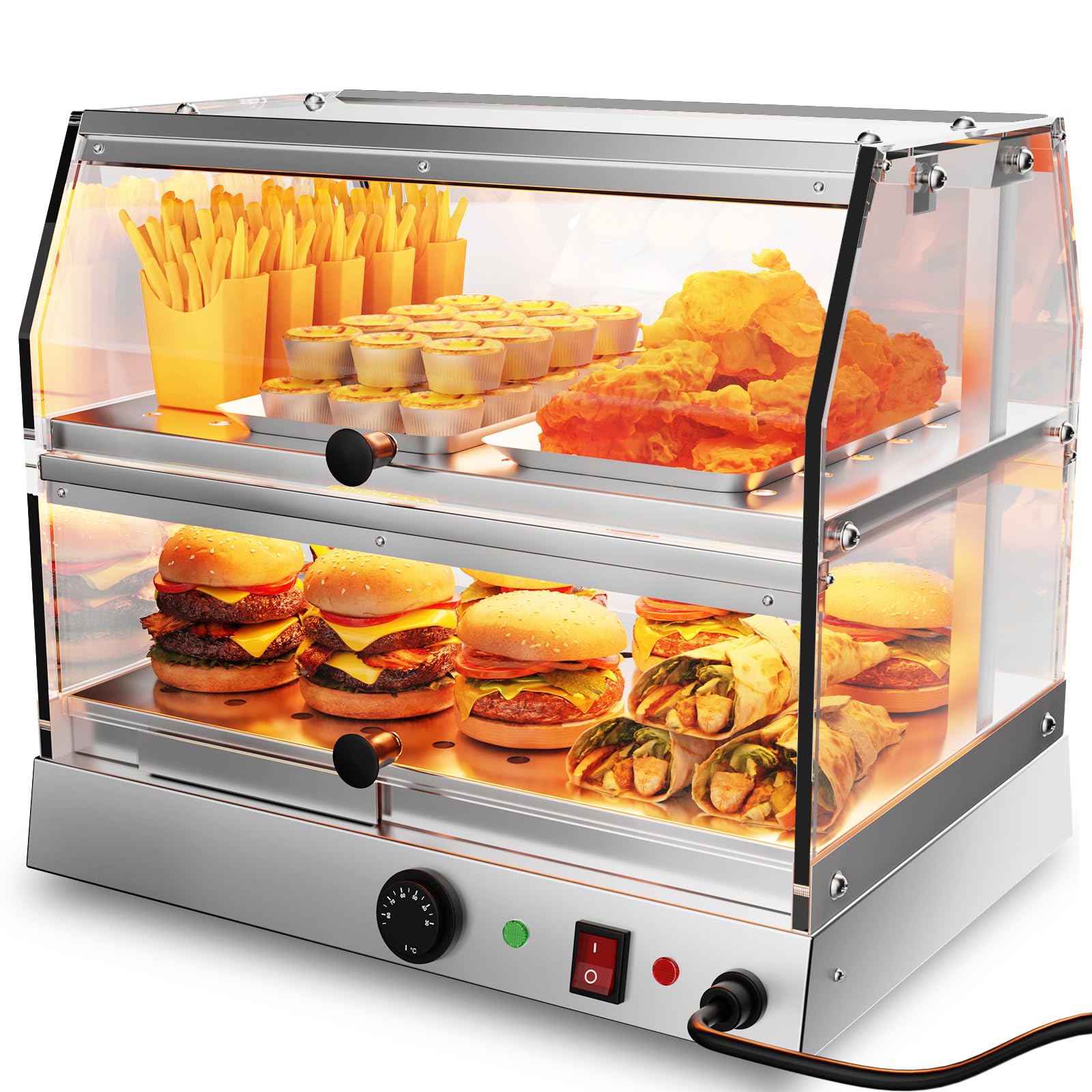 Buy TIKO Commercial Food Warmer Cabinet Warmer Display Case Stainless ...