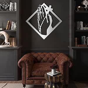 Amazon.com: Metal Wall Decor - Praying Hands Metal Wall Art, Prayer ...