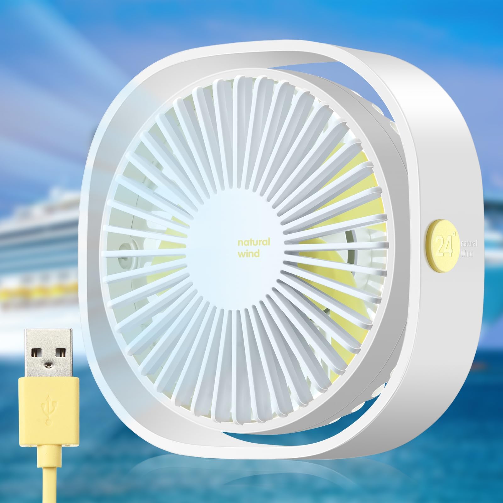 Amazon.com: Cruise Ship Approved Fan - 4000mAh Long Lasting Battery ...