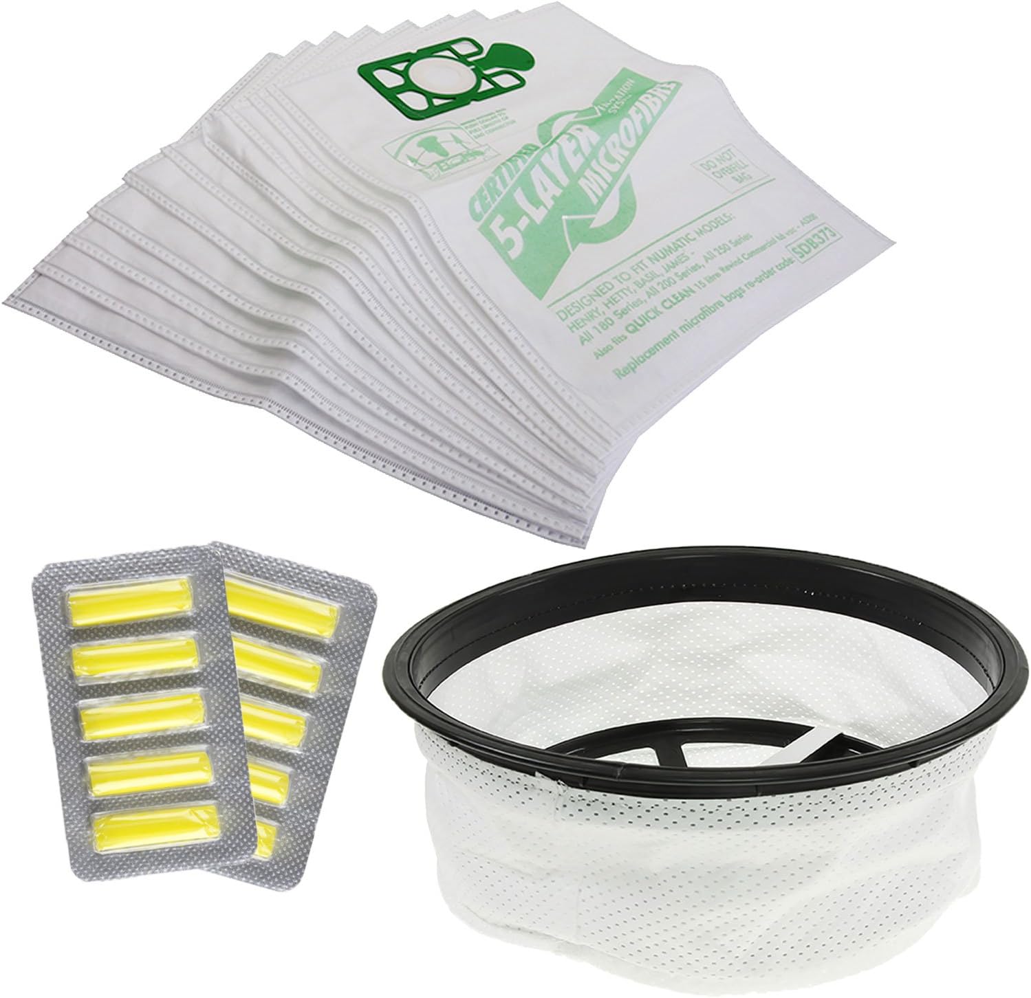 First4Spares Premium Microfibre Dustbag Filter Kit for Numatic Henry ...