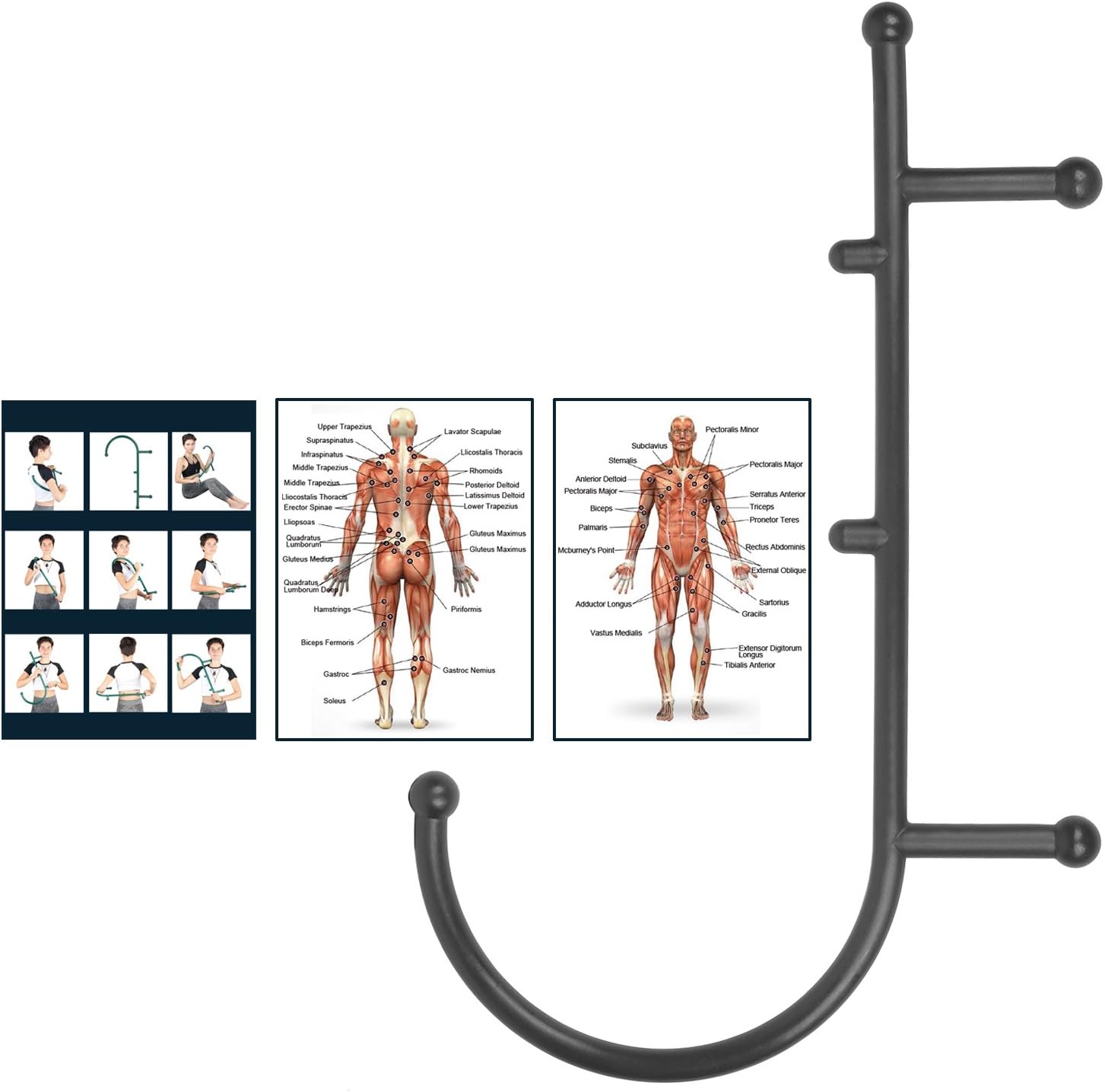 Amazon.com: Blue Manual Massager Hook,Muscle Trigger Point Tool ...