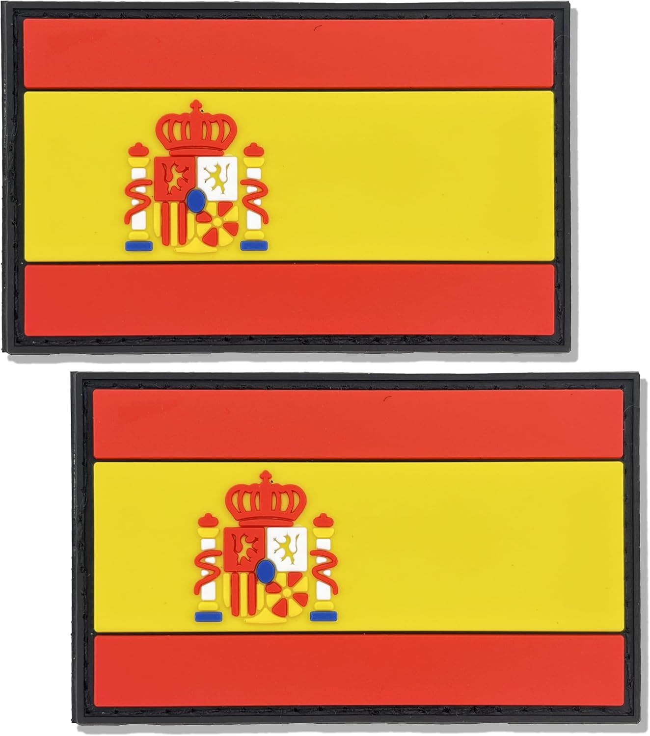 Amazon.com: SoKoot Spain Flag Patch Spain Flags PVC Hook and Loop Fastener Patches Spanish Flags ...