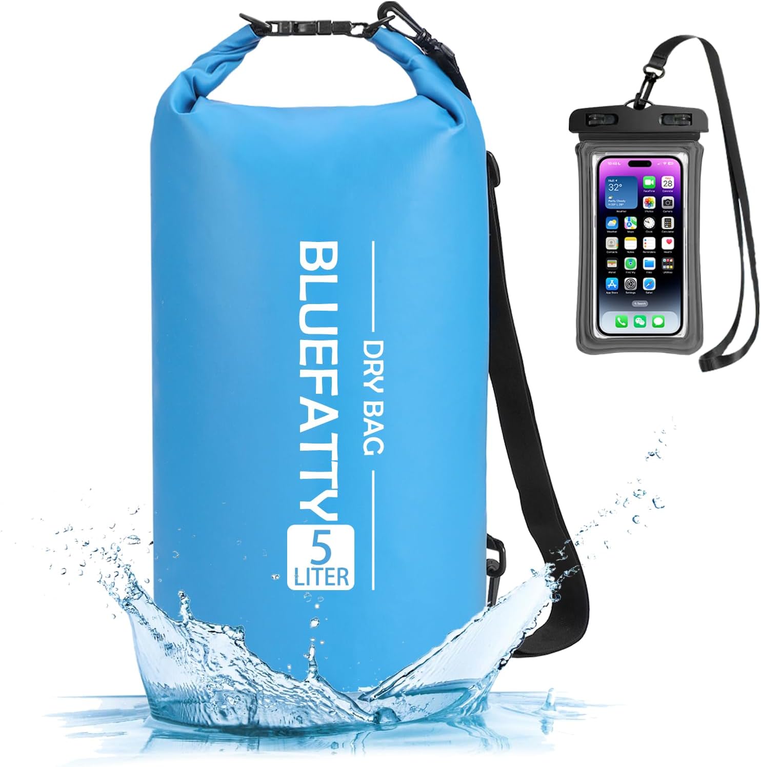 Amazon.com: BLUEFATTY Waterproof Dry Bag Floating Roll Top Dry Backpack ...
