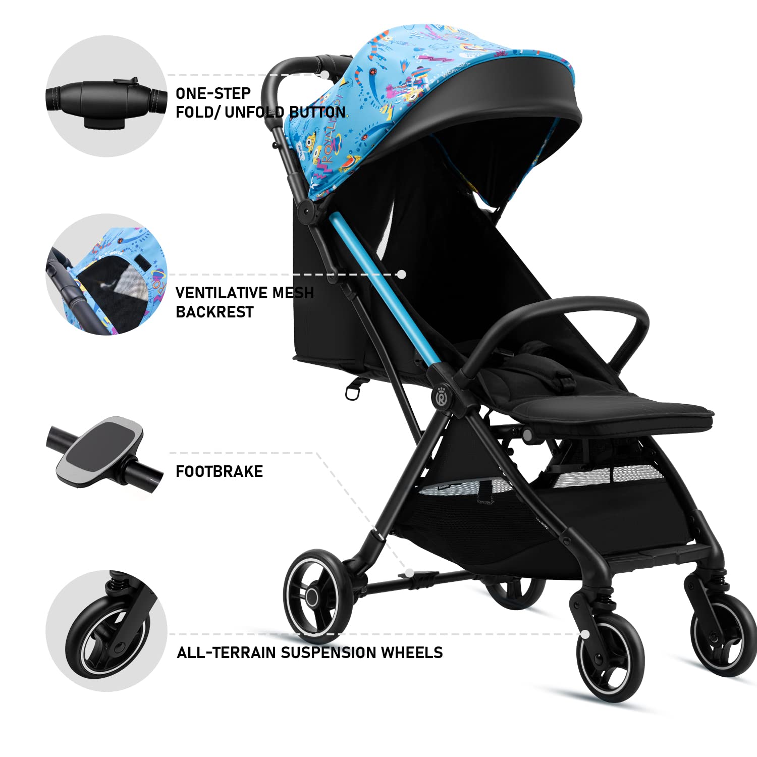 Snapklik.com : RoyalBaby Lightweight Baby Stroller, Self Standing ...