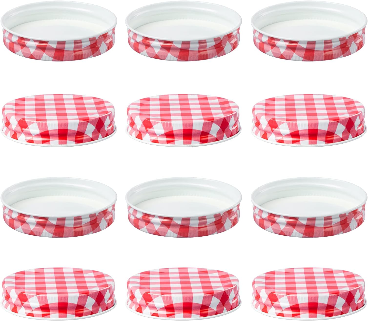 Nakpunar 24 pcs 110TW Gold Lids, BPA Free Plastisol Lined - 110mm Lug ...