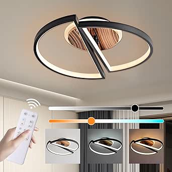 Modern LED Ceiling Light, 3-Color Dimmable Acrylic Ceiling Lights ...