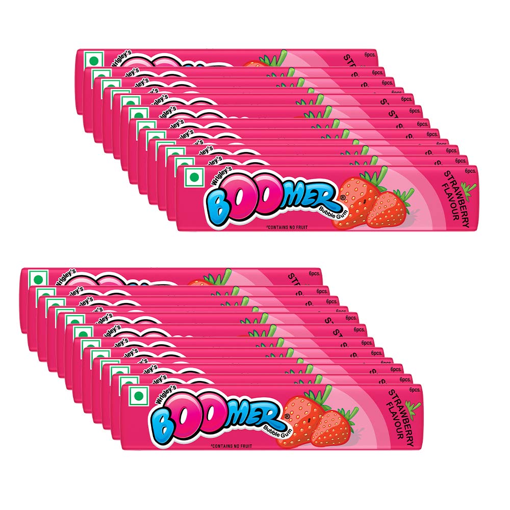 Boomer Bubble Gum | Strawberry Flavoured Chewing Gum | Long Lasting ...