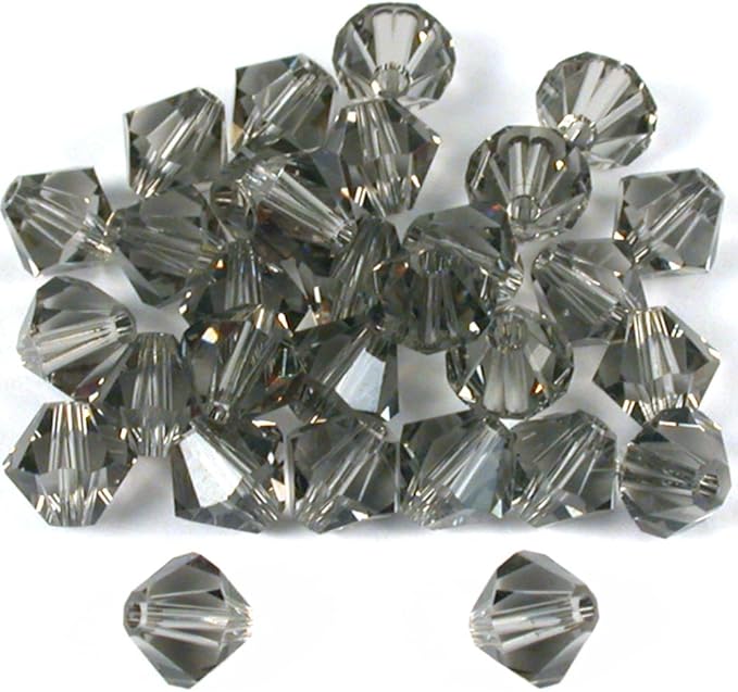 Amazon.com: 30 Black Diamond Bicone Made with Swarovski Crystal Beads 6mm