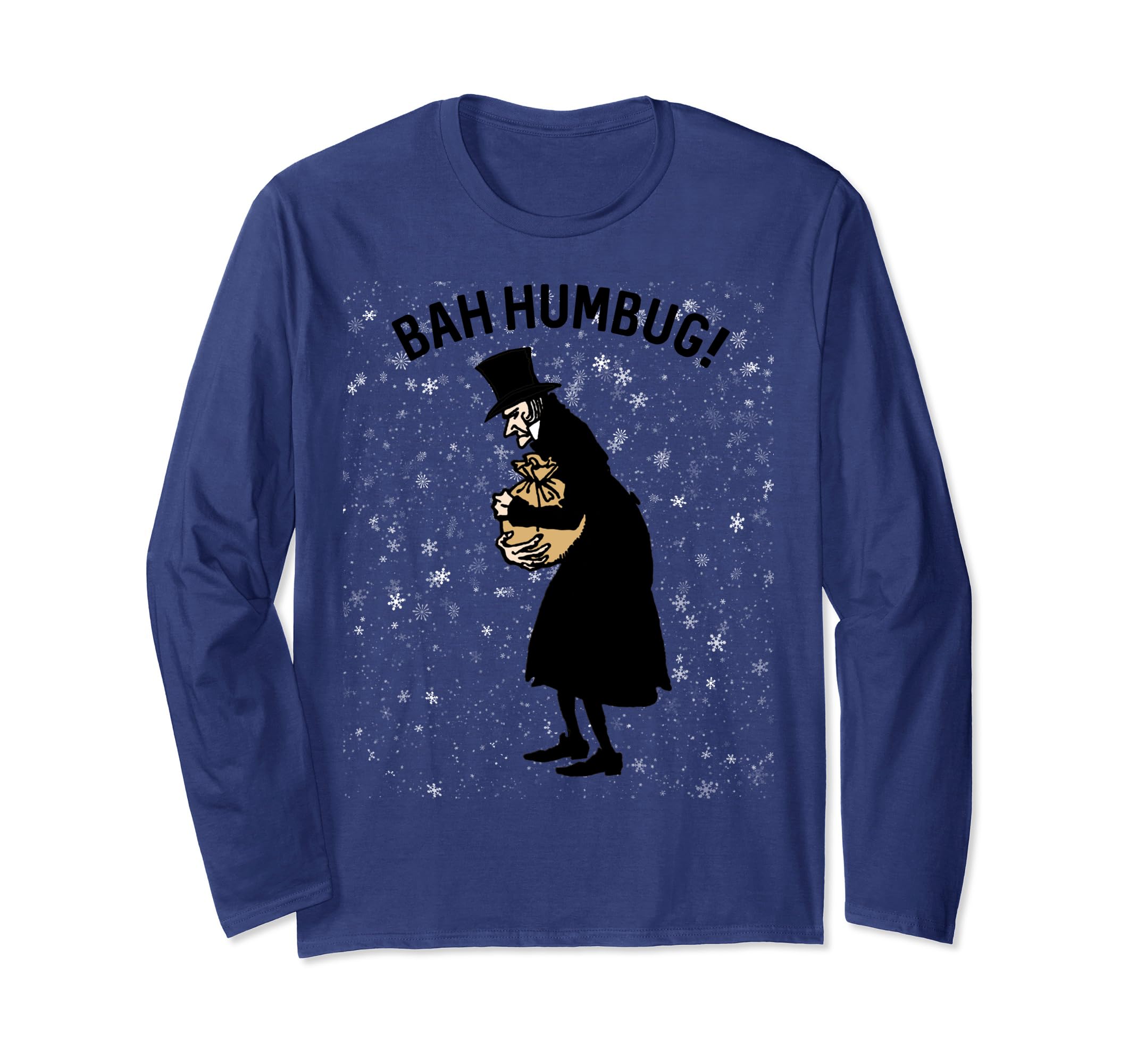 Amazon.com: Ebenezer Scrooge Bah Humbug Shirt-Retro Christmas T-Shirt ...