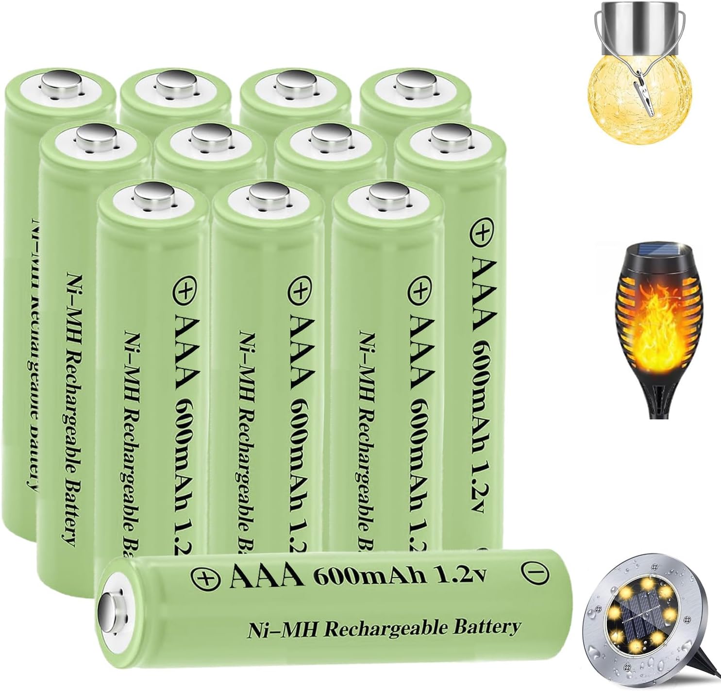 Amazon.com: 1.2V Triple A Cell AAA Size 600mAh Ni-MH Rechargable ...
