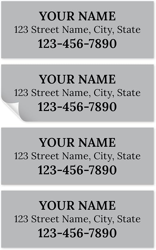 Amazon.com: Custom Grey Golf Club ID Labels, Personalized Golf Club ...